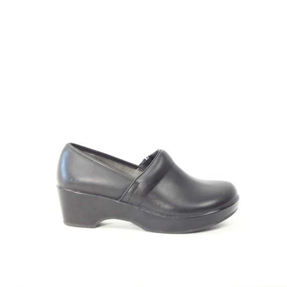 JBU | Shoes | Jbu By Jambu Leather Clogs Women Black Work Shoes Slip On ...